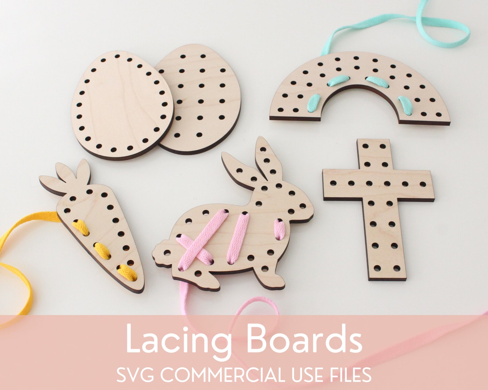 SVG Easter Lacing Boards File Set for Laser Cutting Glowforge - Etsy
