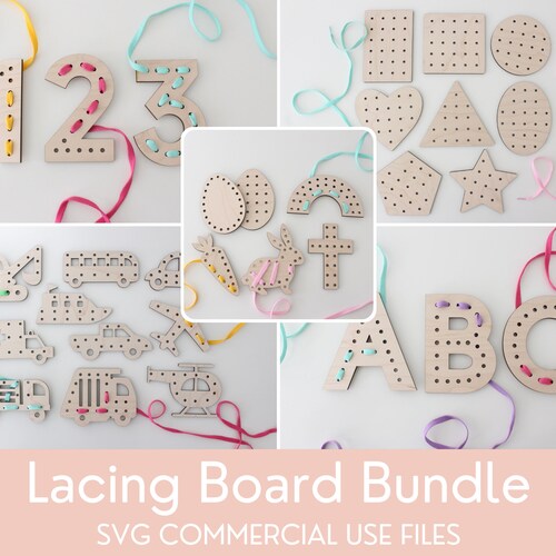 SVG Number Lacing Boards File Set for Laser Cutting Glowforge - Etsy