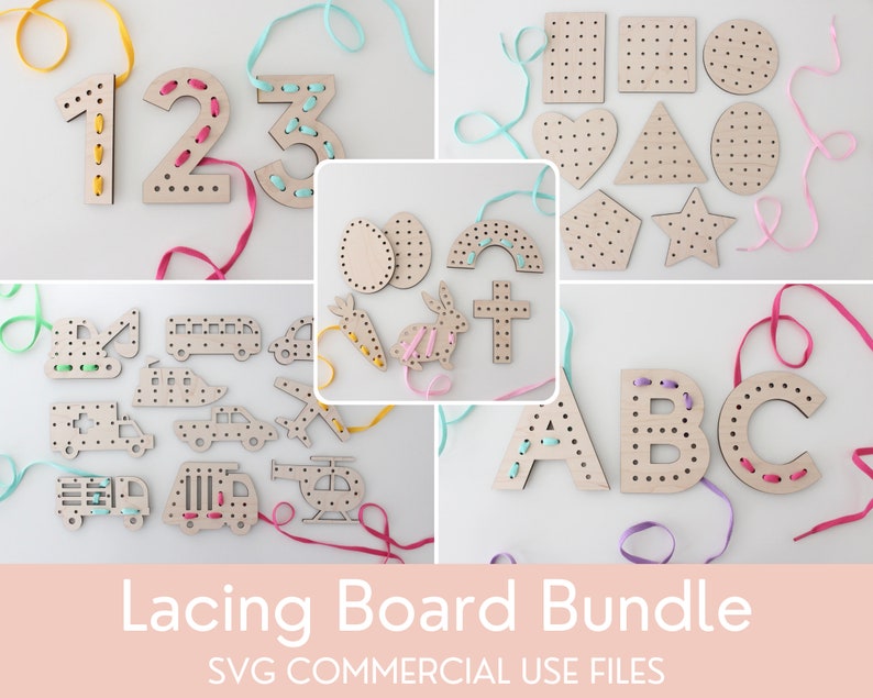 SVG Lacing Boards File Bundle for Laser Cutting Glowforge - Etsy