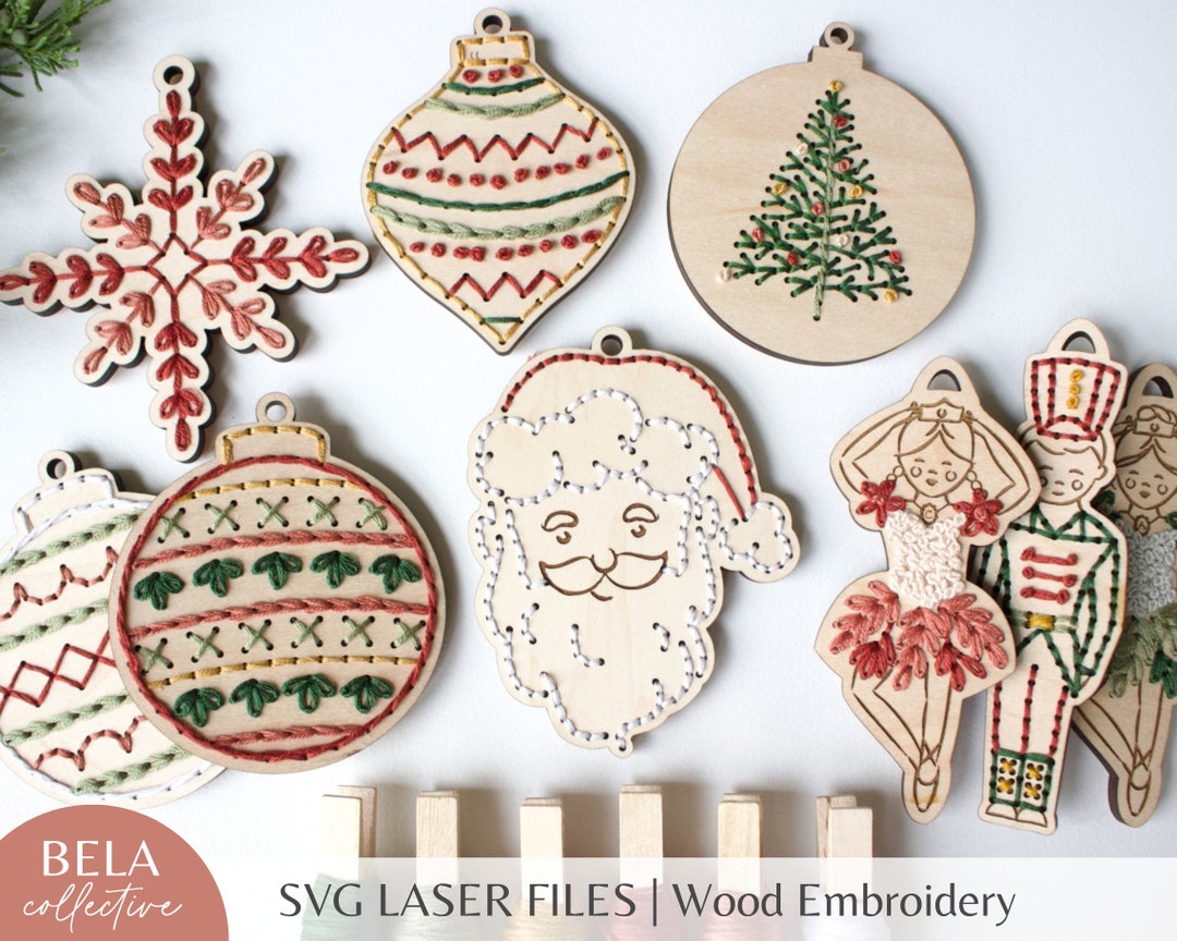 SVG Bundle of Wood Embroidery Patterns for Laser (Download Now) - Etsy