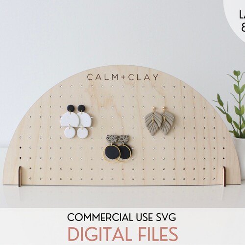 SVG Set of 4 Rectangle Earring Display Stand Laser Cut File - Etsy