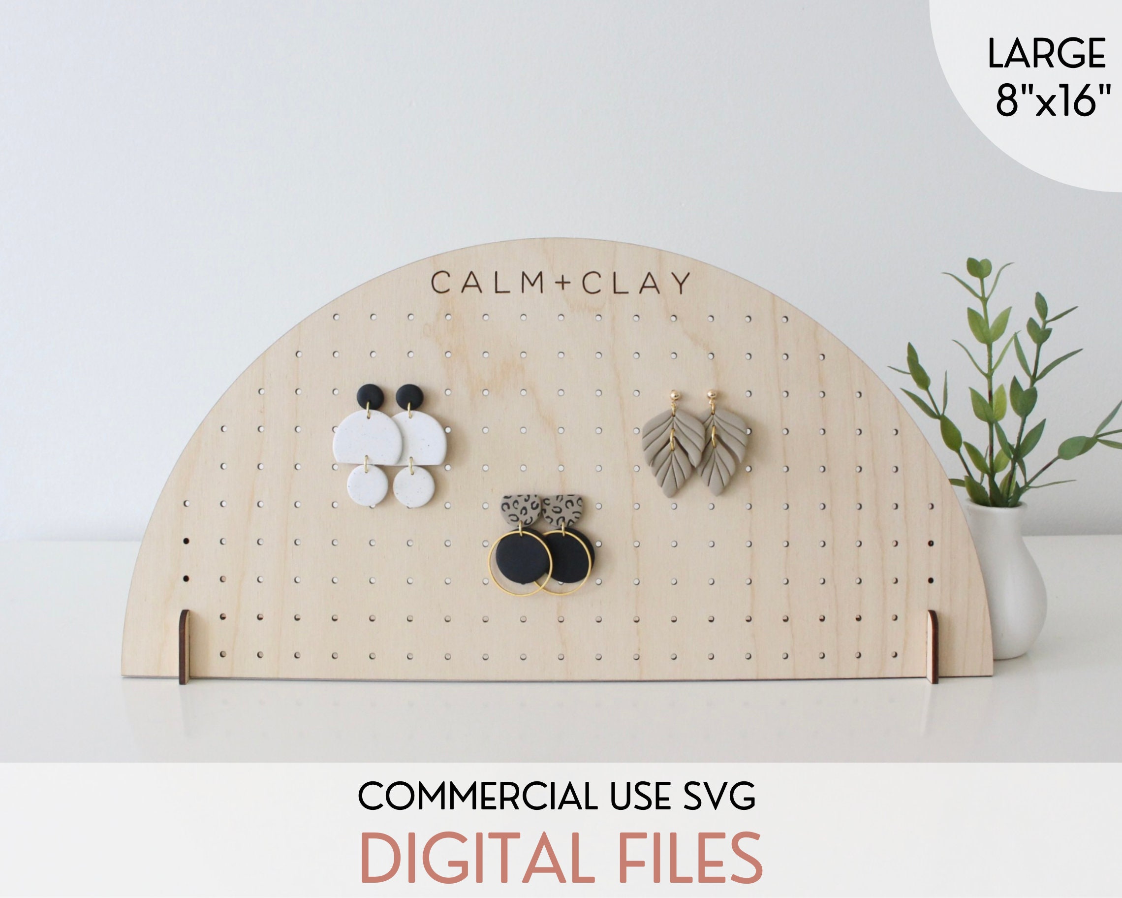 SVG Large Earring Display Stand Laser Cut File for Glowforge | Etsy