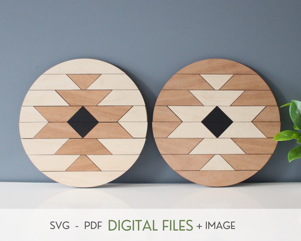 Aztec Geometric Wood Art SVG Laser Cut File for Glowforge | Etsy