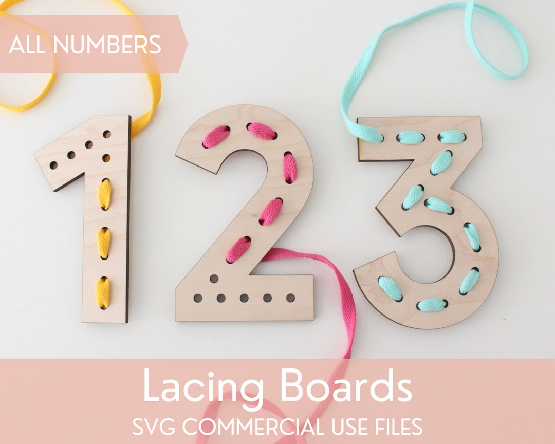 SVG Number Lacing Boards File Set for Laser Cutting Glowforge - Etsy