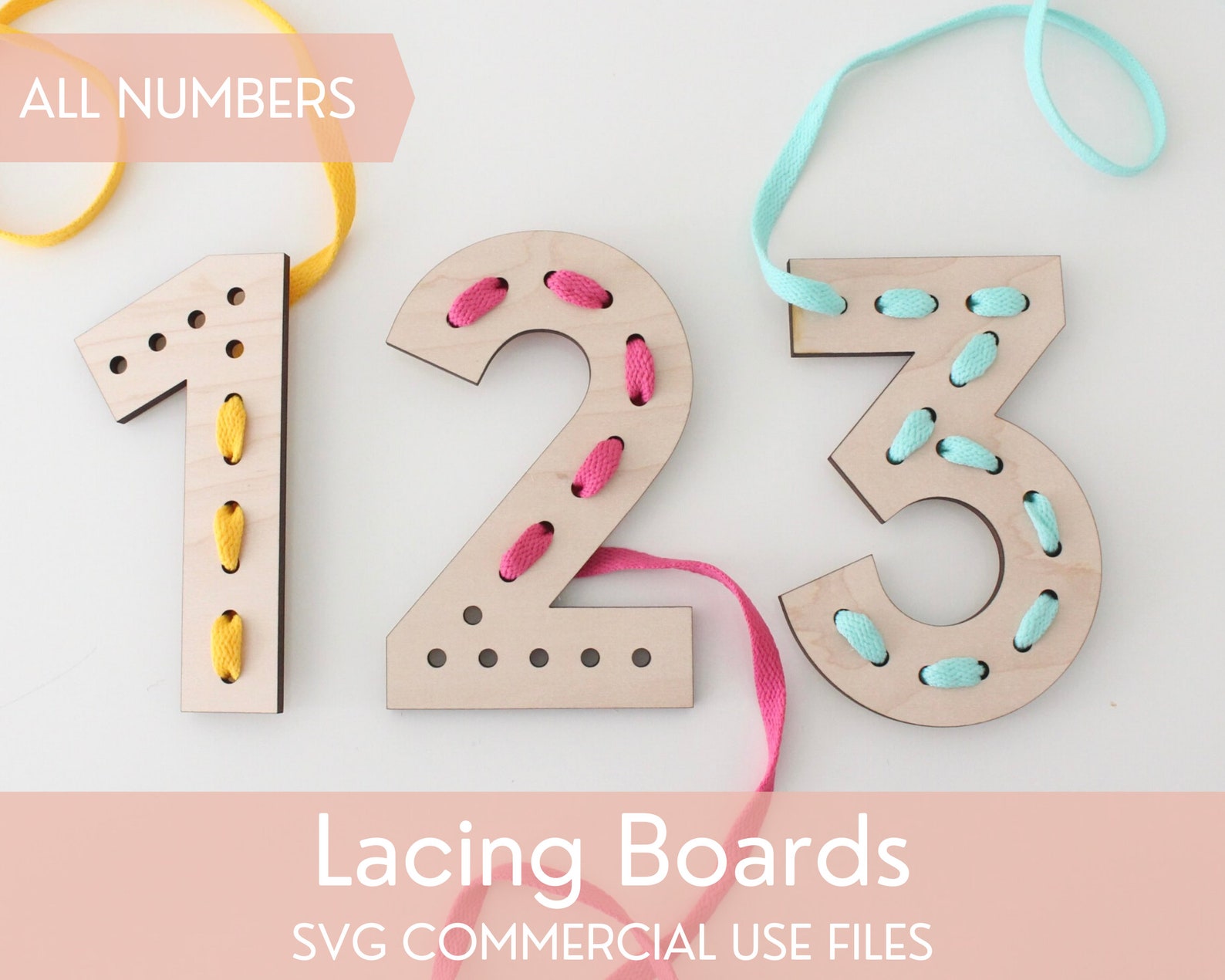 SVG Number Lacing Boards File Set for Laser Cutting Glowforge - Etsy ...