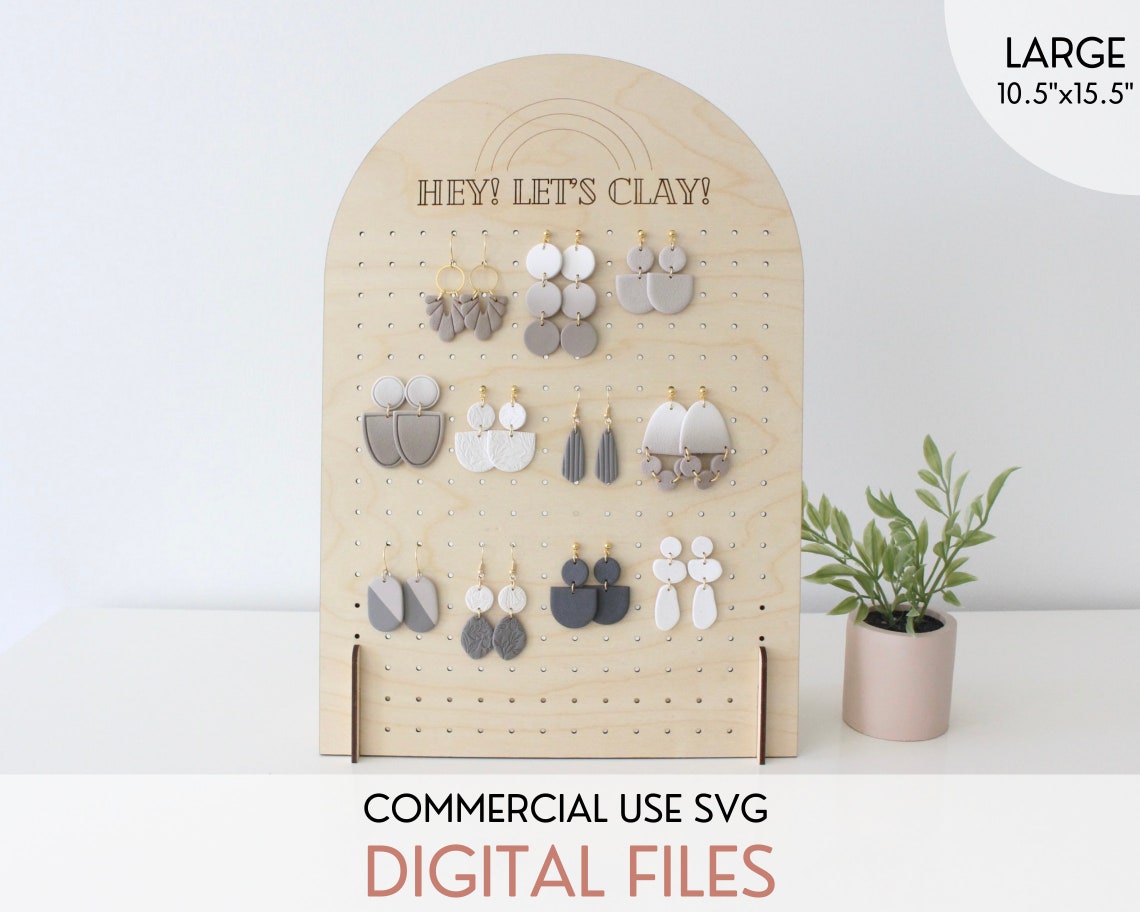 SVG Large Arch Earring Display Stand Laser Cut File for - Etsy