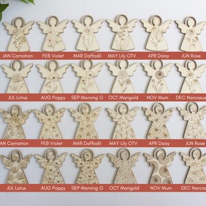 SCORING 24 Birth Month Angel Ornaments SVG Files Set | Glowforge Laser ...