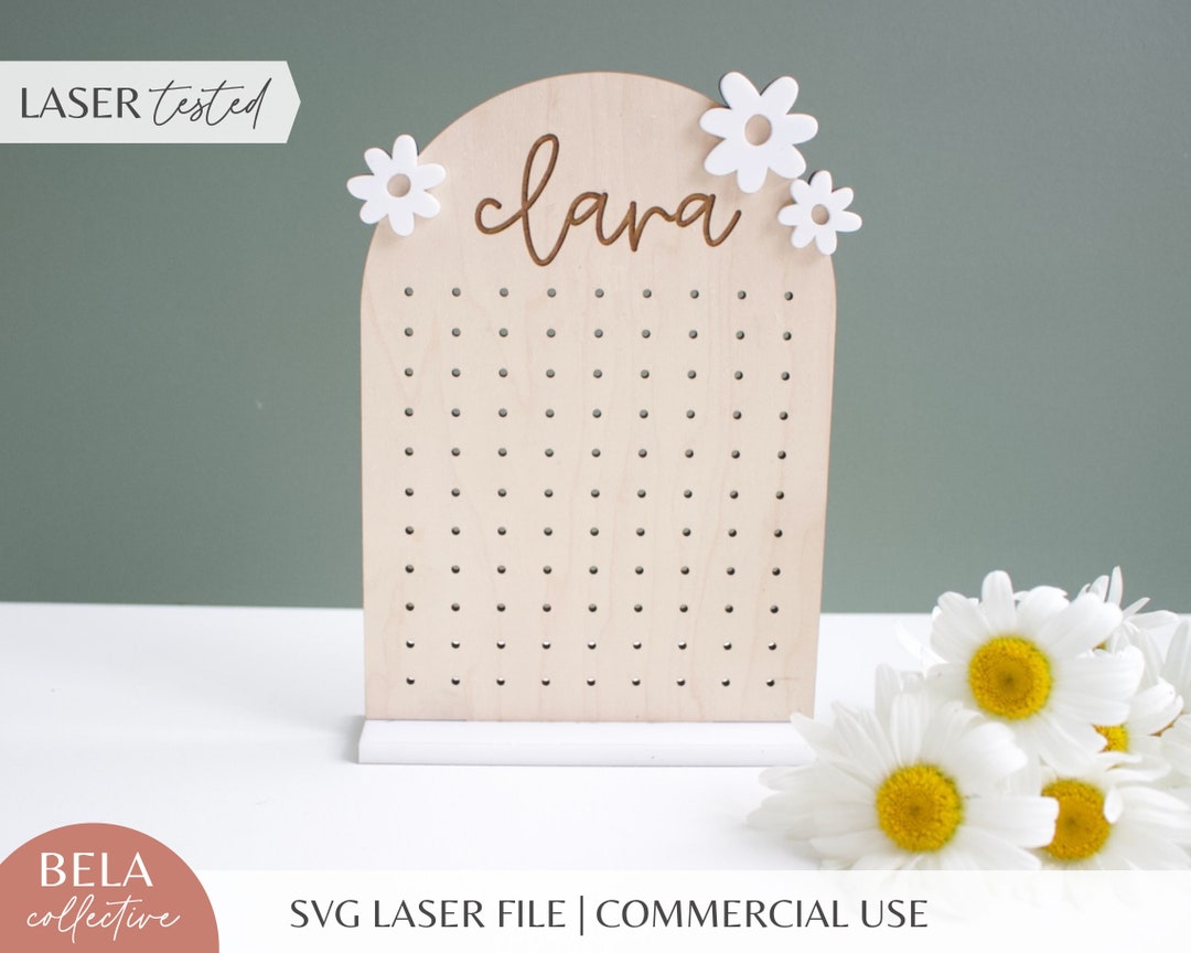 SVG Daisy Arch Earring Stand Laser Cut File for Glowforge Personalized ...