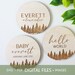 Complete Set of Forest Themed Baby SVG Wooden Rounds, Digital Cut File ...
