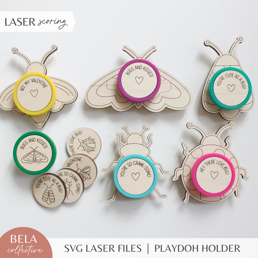 Playdoh Valentines Insects SVG Laser File | Wooden Kids Classroom ...