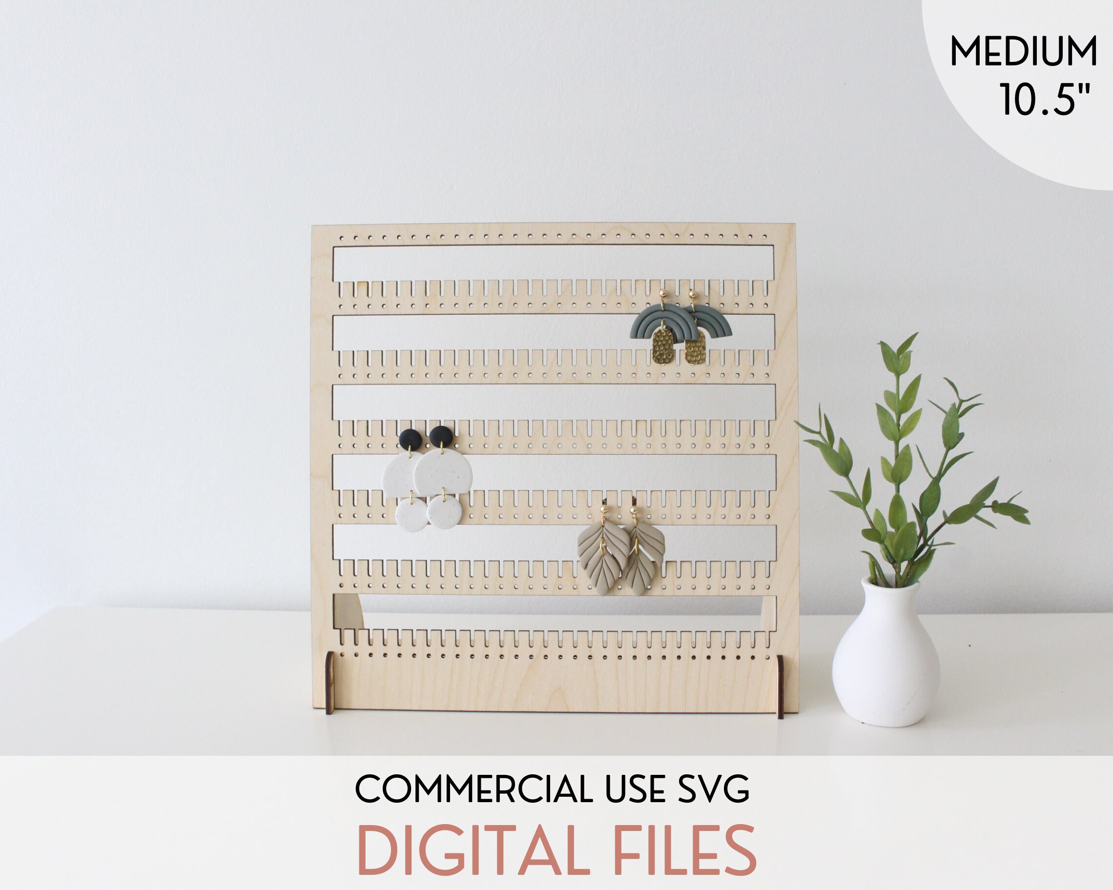 SVG Medium Bar Earring Display Stand Laser Cut File for - Etsy