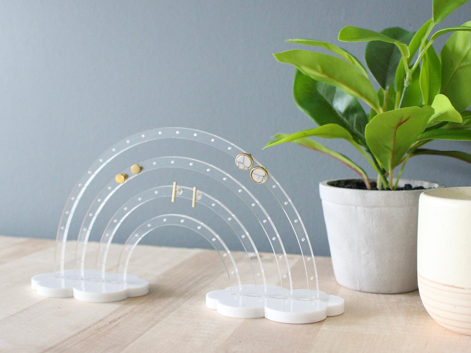Rainbow Earring Stand SVG Laser Cut File for Glowforge, Beginner ...