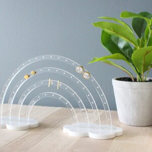 Rainbow Earring Stand SVG Laser Cut File for Glowforge, Beginner ...