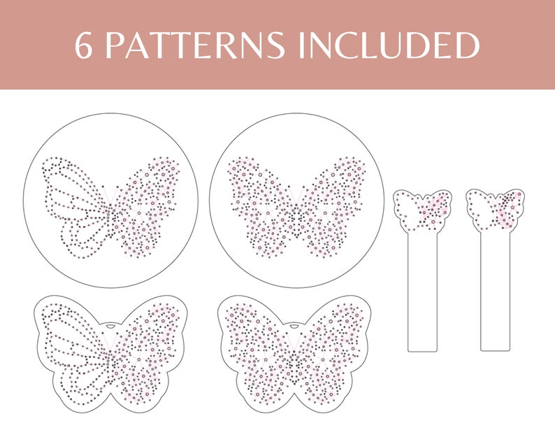 SVG Butterfly Embroidery Patterns for Laser Cutting Glowforge - Etsy