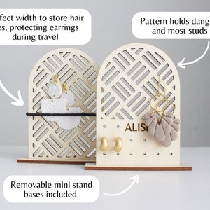 Travel Earring Holders Set of SVG Laser Cut Files for Glowforge, Stud ...