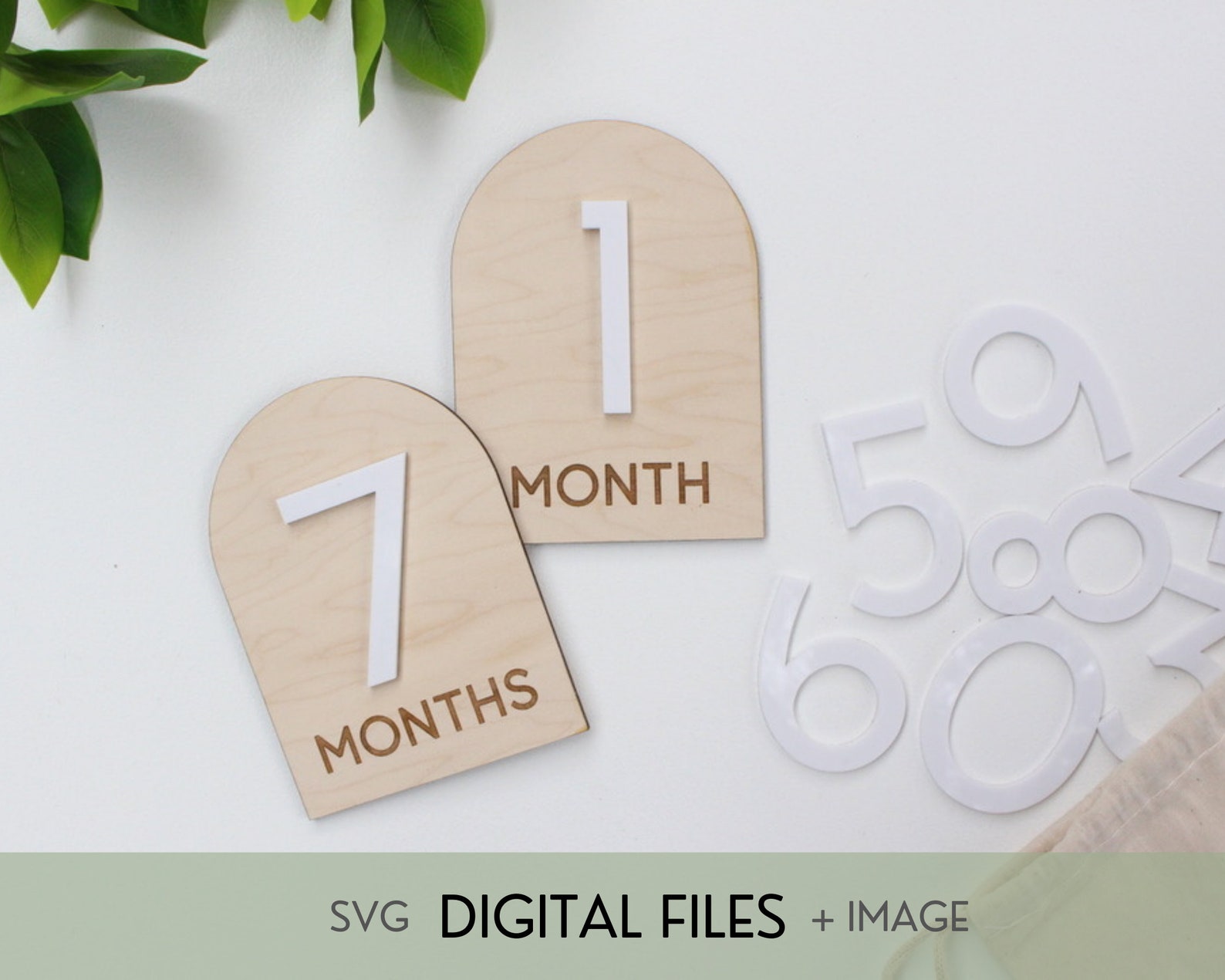 SVG Interchangeable Baby Milestones Mid Century Arch - Etsy