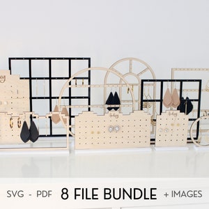 Earring Stand File Bundle 3 SVG Laser Cut Files for - Etsy
