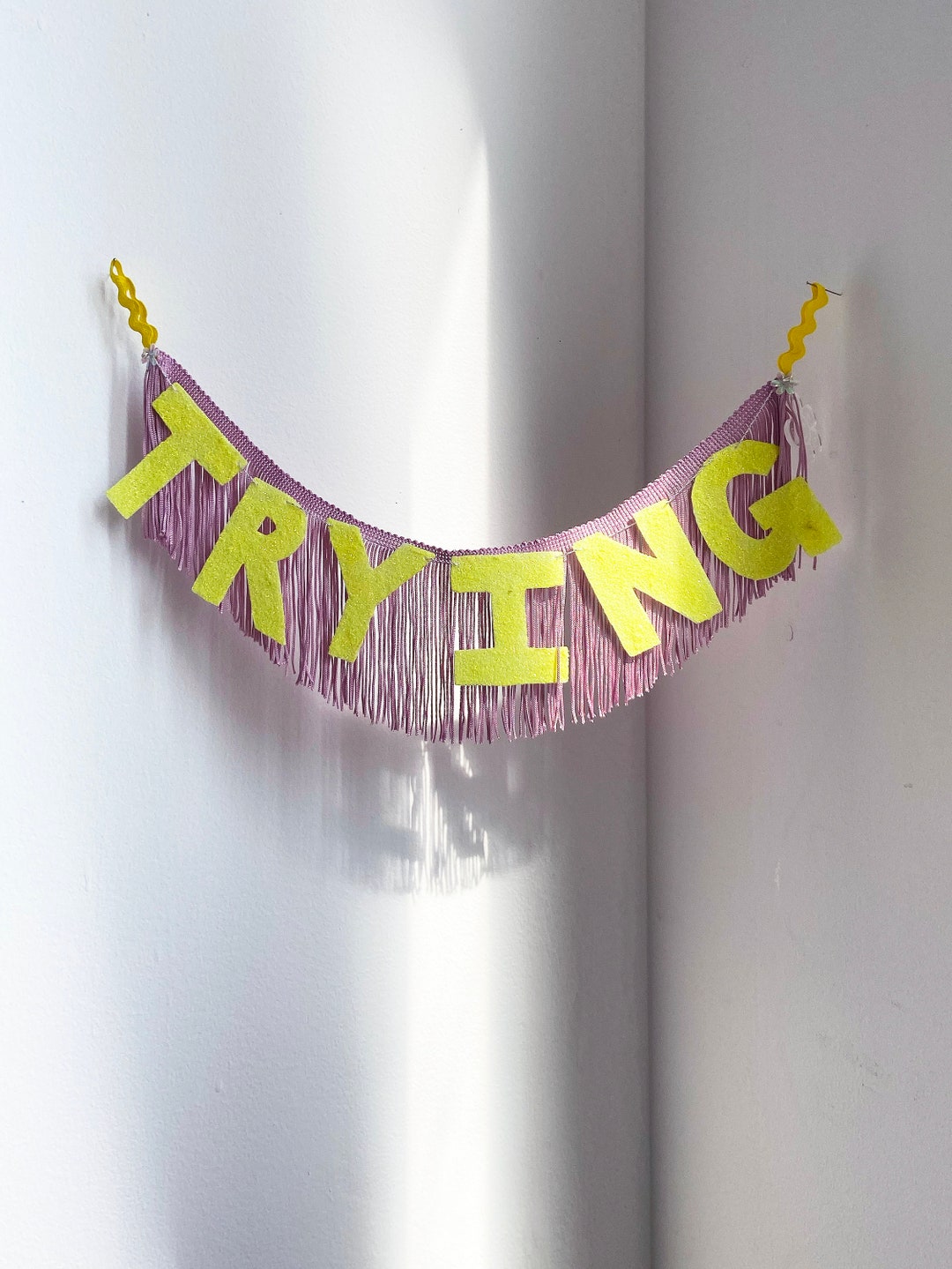 Trying FUN CULT Fringe Banner | Trying Garland, Wall Hanging Banner ...