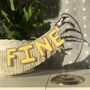 It's Fine Fringe Banner | Letter Banner Garland, Wall Hanging, Text ...