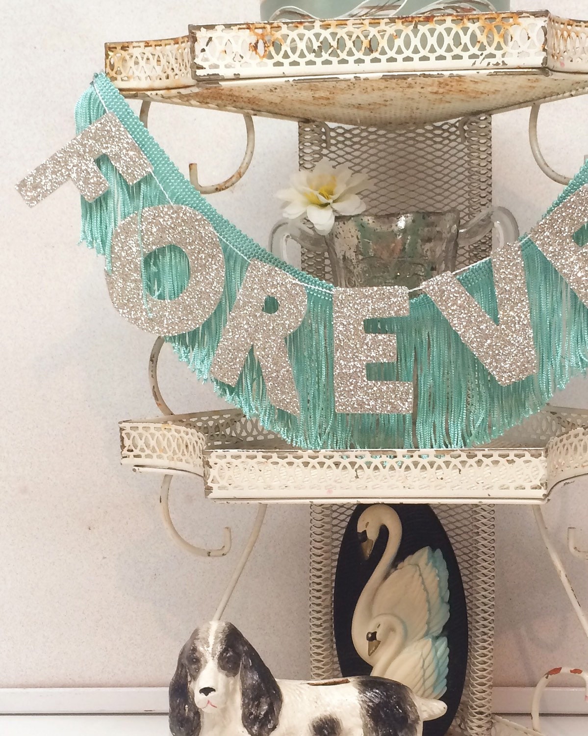 Forever Glittering Fringe Banner wall hanging signage | Etsy