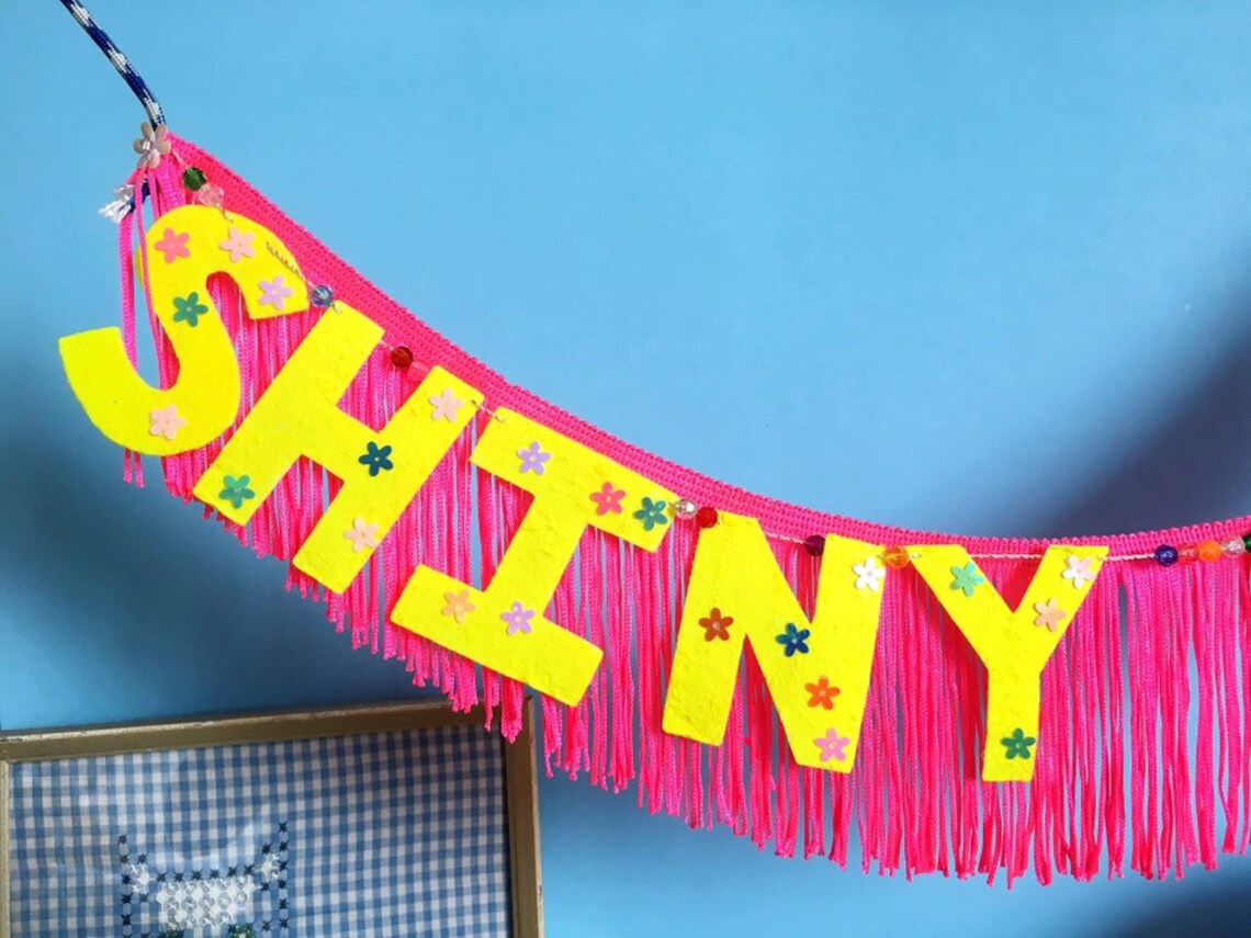 Shiny Happy Fringe Banner shiny happy people r.e.m. | Etsy