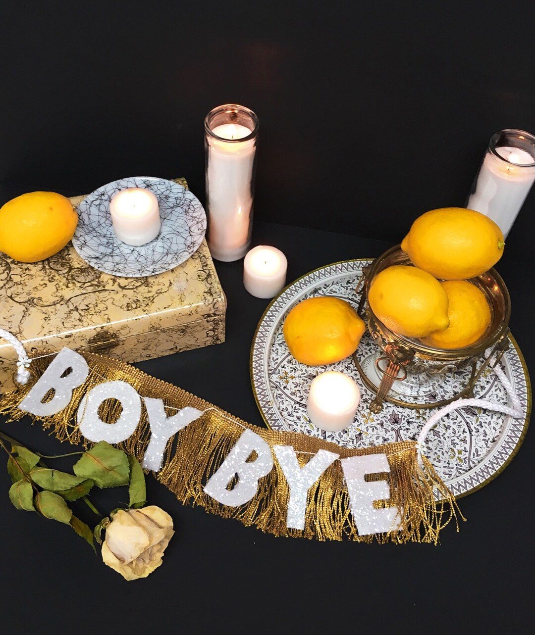 Boy Bye Glittering Fringe Banner | Lemonade, Beyonce Party Banner ...