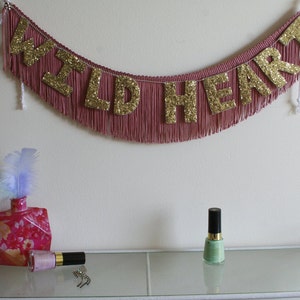 Wild Heart Glittering Fringe Banner | Banner Fringe Wall Hanging ...