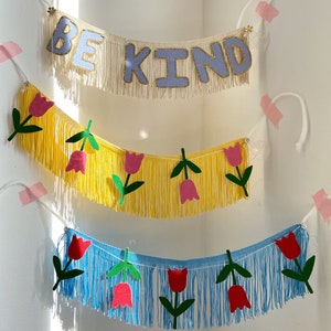 Be Kind Fringe Banner | Wall Hanging, Kindness, Mindful Decor, Kids ...