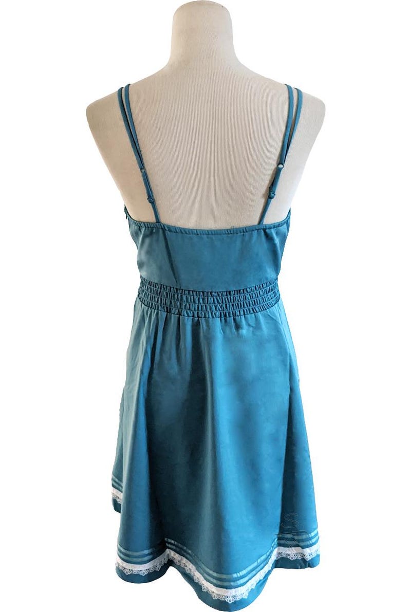 Young Tifa Lockhart Blue Green Dress Cosplay Costume Final Fantasy VII ...