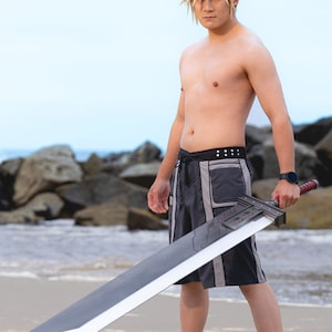 FFVII Rebirth Cloud Strife Swim Trunks Final Fantasy Costa Del Sol ...