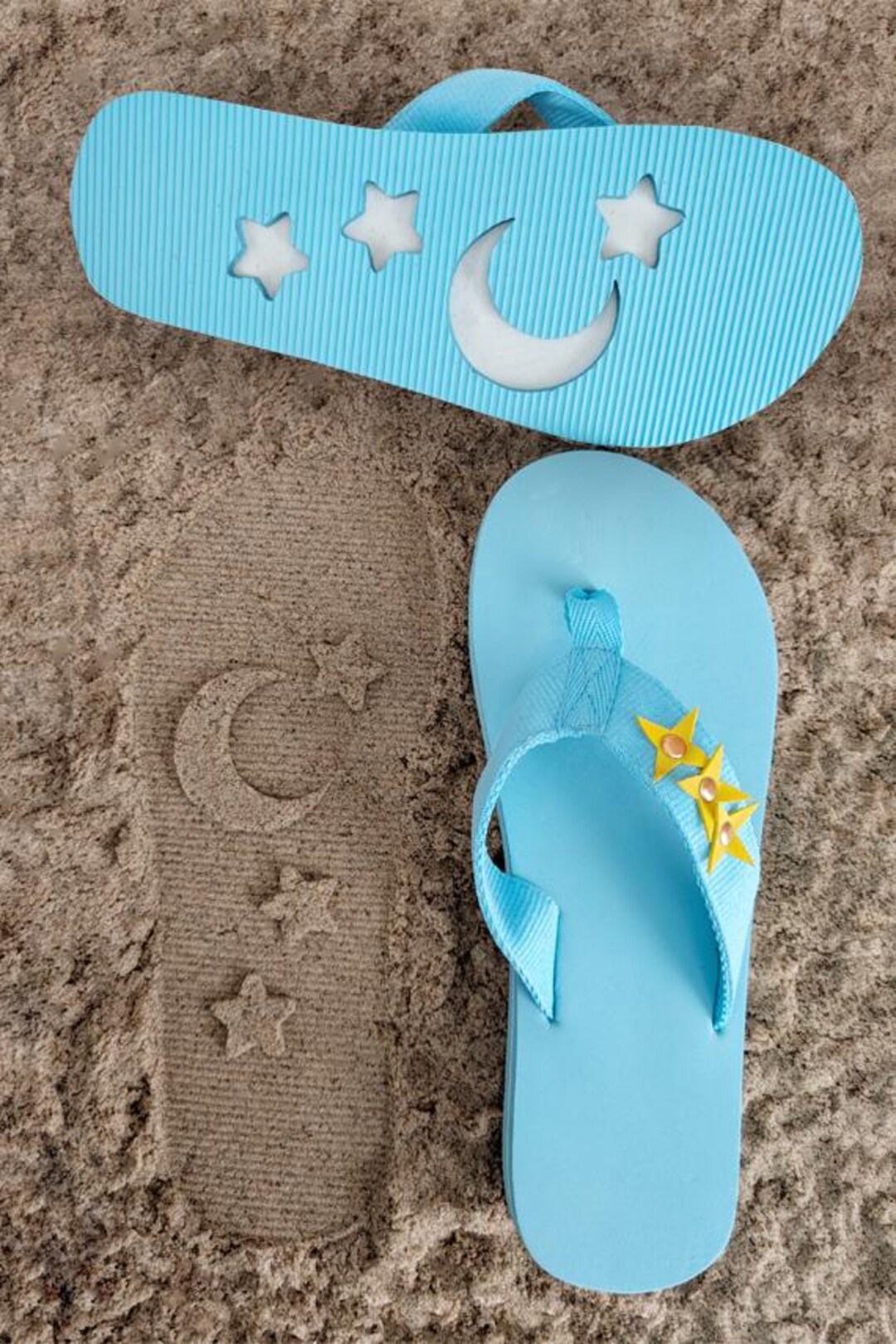 Kingdom Hearts Namine Flip Flops Cosplay Leaves Moon Stars in the Sand ...
