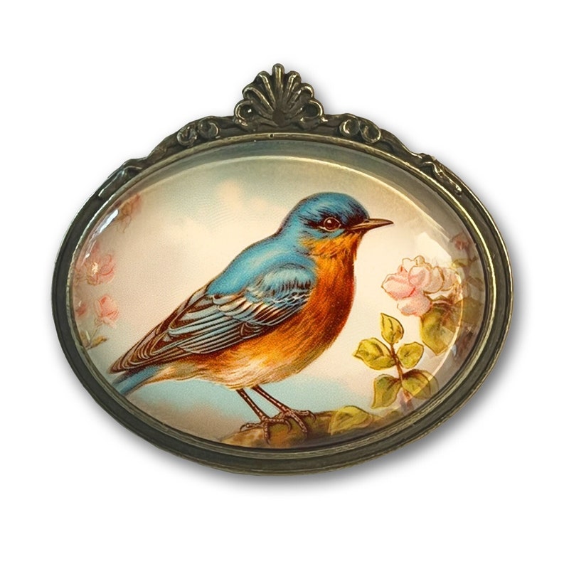 Bluebird Brooch - Etsy
