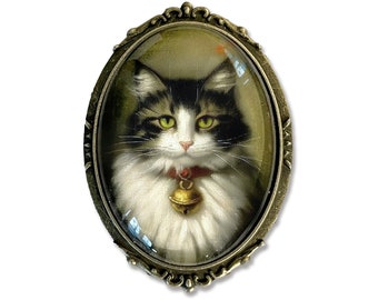 Victorian Cat Art Vintage Poster - Etsy