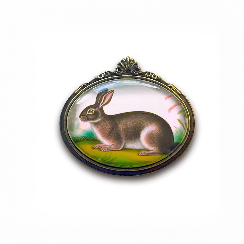 Rabbit Pin - Etsy