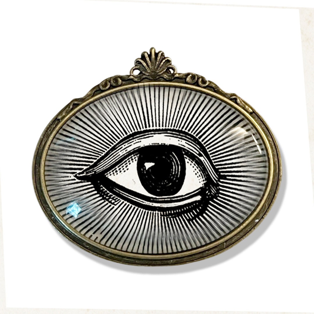 All Seeing Eye Brooch, Eye Pin, Eye of Providence Brooch, Eye of God ...