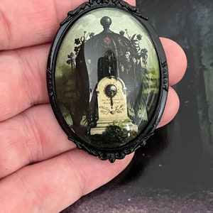 Mourning Brooch, Memento Mori Pin, Victorian / Edwardian Inspired ...