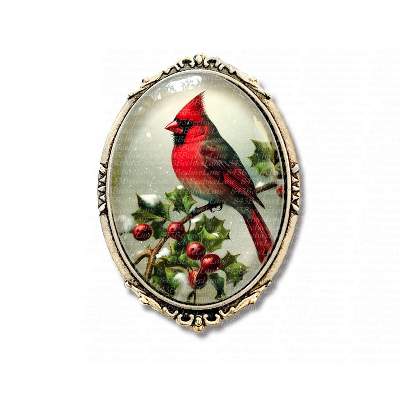 Cardinal Vintage Brooch - Etsy