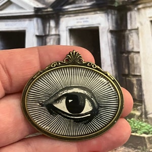 All Seeing Eye Brooch, Eye Pin, Eye of Providence Brooch, Eye of God ...