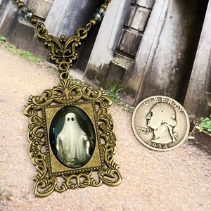 Ghost Necklace, Vintage Inspired Ghost Necklace, Ghost Hunting Jewelry ...