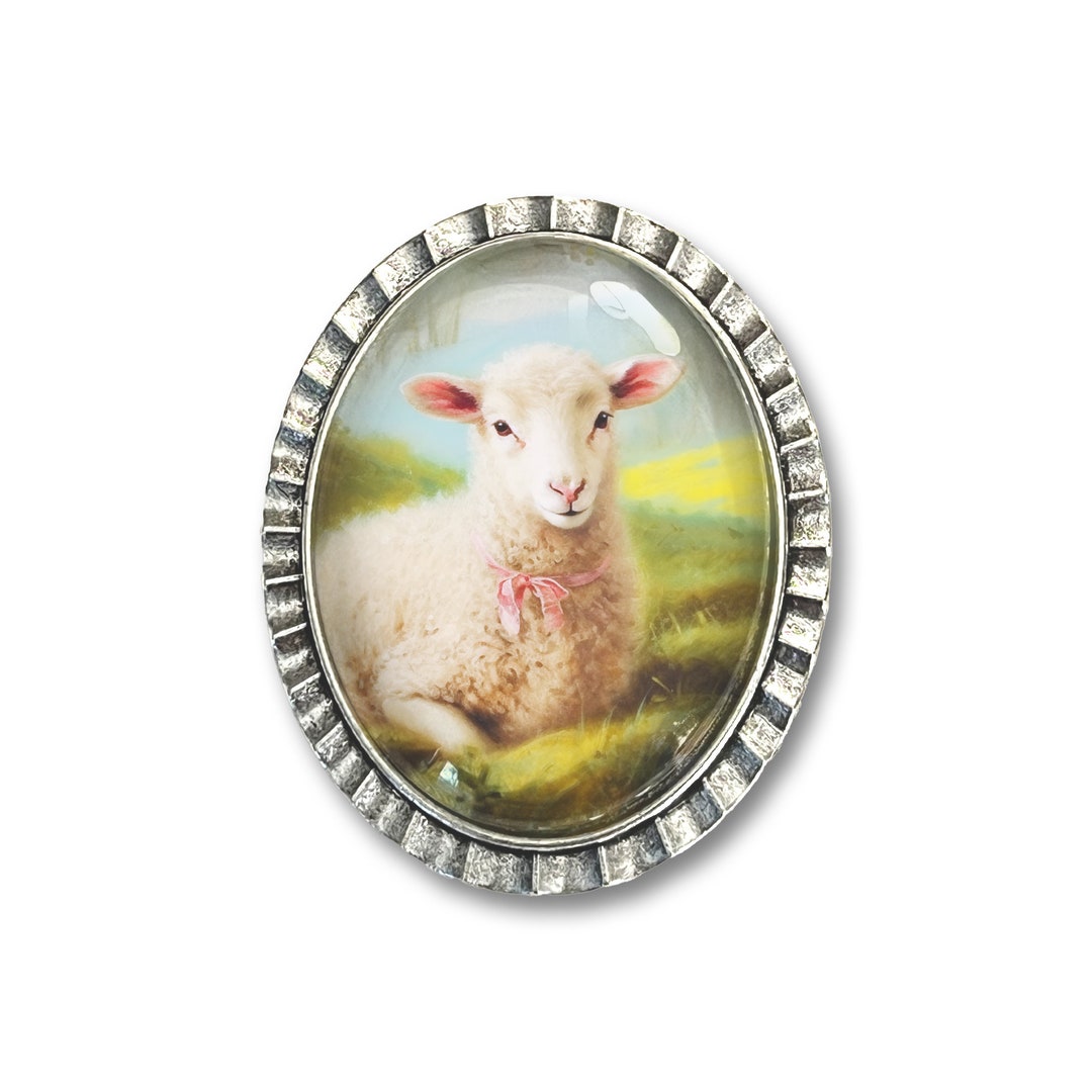 Spring Lamb Brooch, Easter Lamb Pin, Vintage Inspired Lamb Jewelry ...