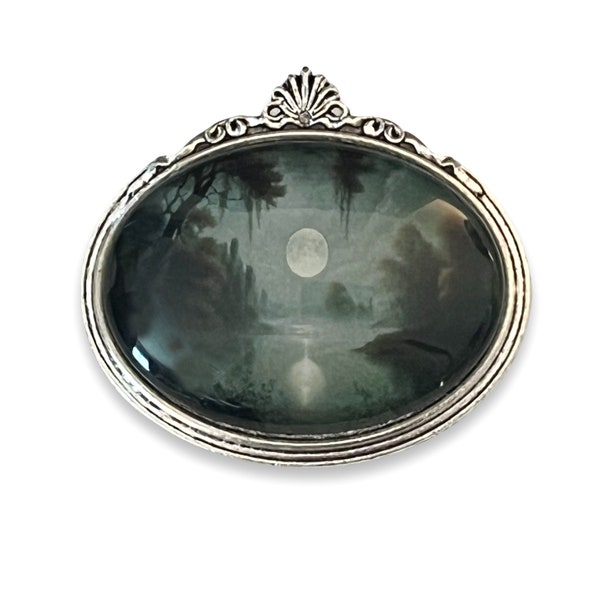 Full Moon Brooch - Etsy