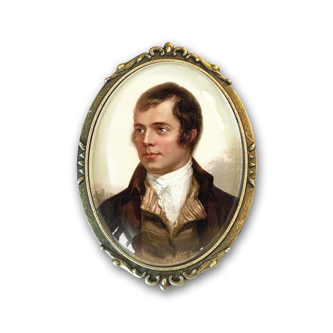 Robert Burns Brooch, National Poet of Scotland Pin, Poet Pin, Poet ...