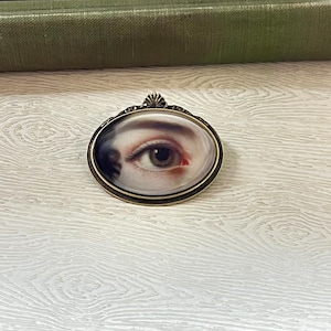 Lover's Eye Brooch: Victorian Georgian Style Eye Miniature, Romantic ...