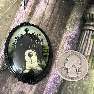 Mourning Brooch, Memento Mori Pin, Victorian / Edwardian Inspired ...