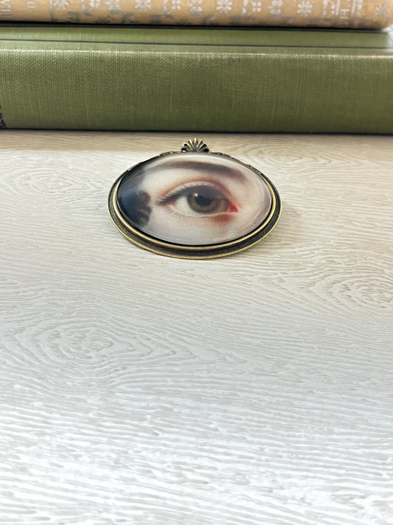 Lover's Eye Brooch: Victorian Georgian Style Eye Miniature, Romantic ...
