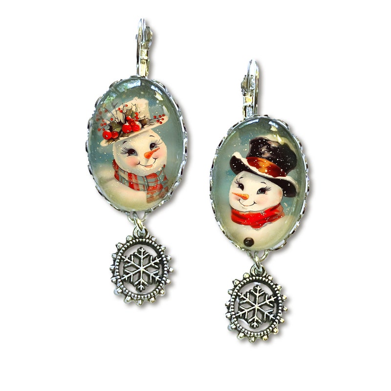 Snowman Earrings - Etsy