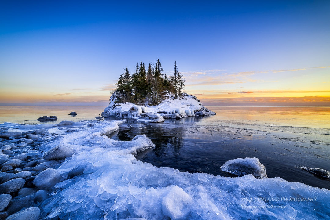 Lake Superior, Winter Sunset, Landscape Photography, North Shore ...