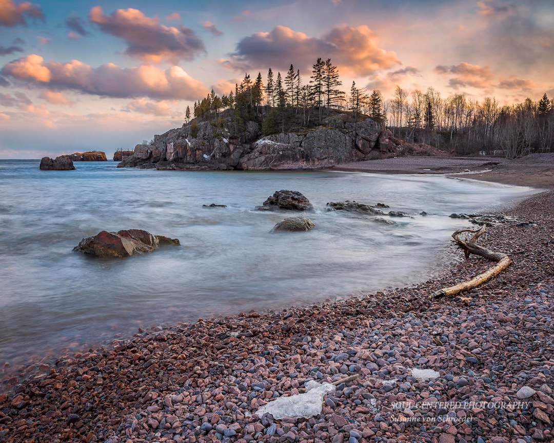Lake Superior Landscape, Nature Photography, Beach Cloudy Sky, North ...