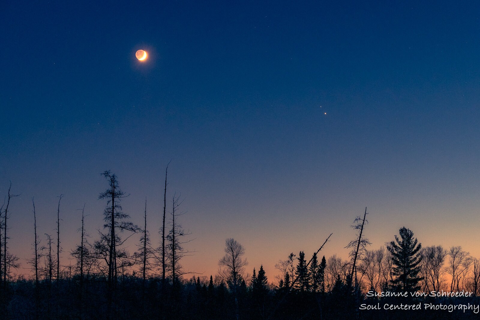 Night Photography, Winter Solstice, Moon, Great Conjunction, Jupiter ...