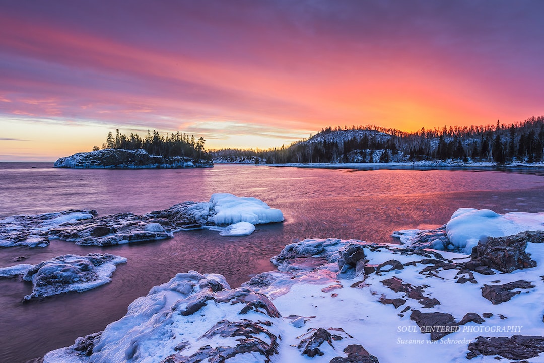 Great Lakes Photography, Sunset Colors, Lake Superior, Winter, North ...